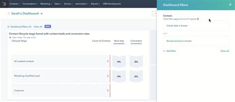 Use Dashboard Filters Beta