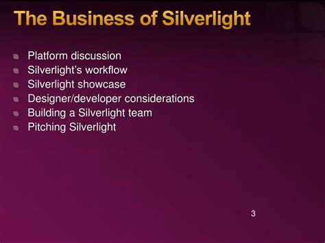 Ppt The Business Of Microsoft Silverlight Powerpoint Presentation Free Download Id1686569