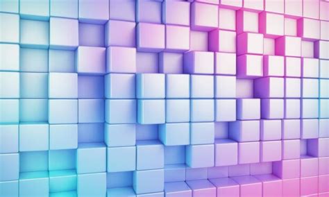 Premium Ai Image Wall Of Grid Cubes Gradient Background