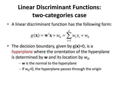 Ppt Linear Discriminant Functions Chapter 5 Duda Et Al Powerpoint Presentation Id3407533
