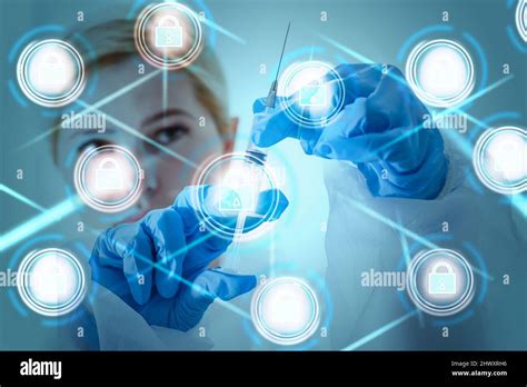 Unrecognizable Doctor Of Medicine Securing Patient Medical Records Across Multiple Devices Via A