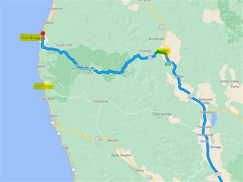 Fort Bragg And Mendocino Ca 3 Days Visit Planning