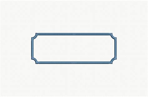 Rectangle Frame Applique Machine Embroidery Design 4 Sizes Etsy