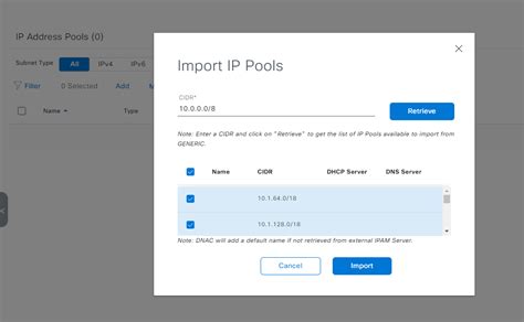 The Import From The Ipam Server Function Works Incorrectly Cisco
