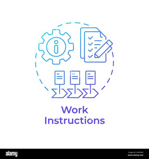Work Instructions Blue Gradient Concept Icon Stock Vector Image And Art Alamy