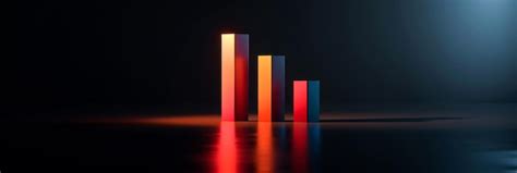 Premium Photo 3d Rendering Chart Bars Colored On Dark Background