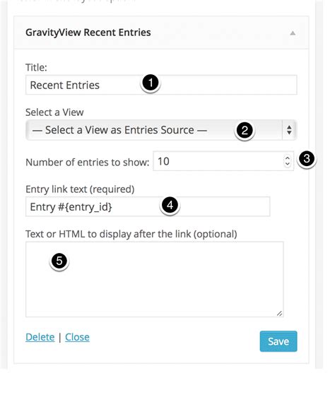 The Recent Entries Widget Gravitykit Support Knowledge Base How To