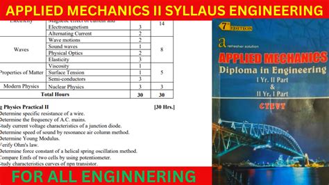 Engineering Applied Mechanics II Syllabus Accurate Way To Top Exam Latest Edu Sabin