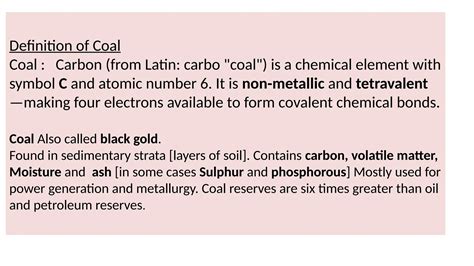 1 Coal And Its Properties Calorific Value Pptx