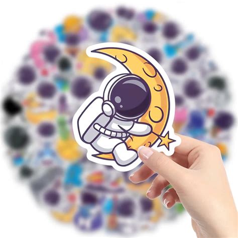 60 Pcs Astronauta Stickers Figurinhas Adesivo Shopee Brasil