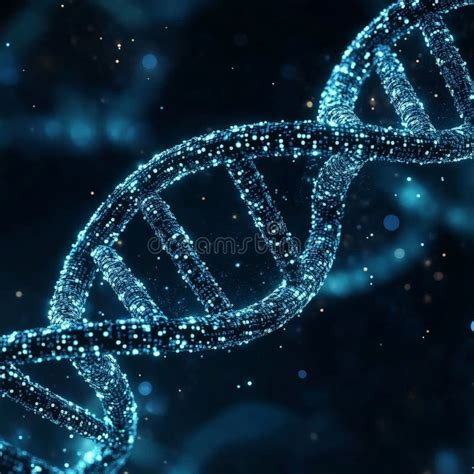 Dna Helix Digital Technology Cutting Edge Science And Biotech Concept