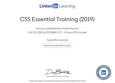 Css Webdevelopment Continuouslearning Professionaldevelopment Linkedin Kamal Azzam
