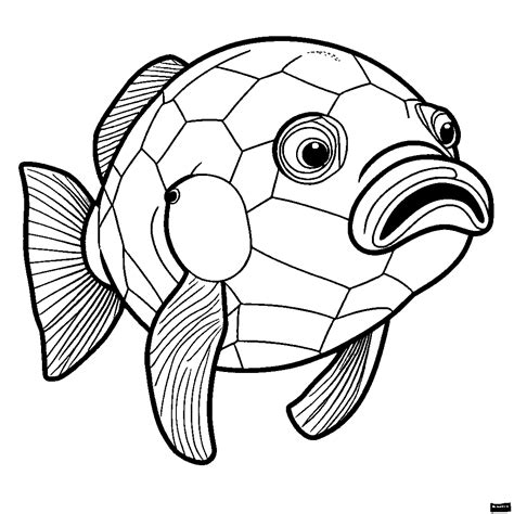 Basic Blobfish Coloring Page Lulu Pages