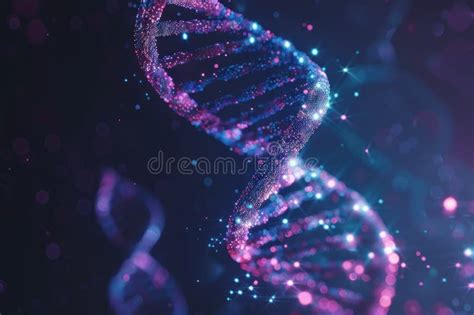 Detailed Close Up Of A Double Strand Of Dna Perfect For Scientific Projects Or Medical