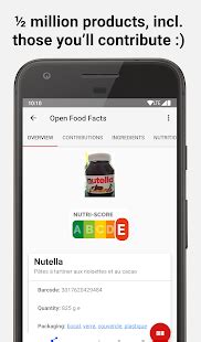 Open Food Facts Scan Food Get The Nutriscore Apps On Google Play