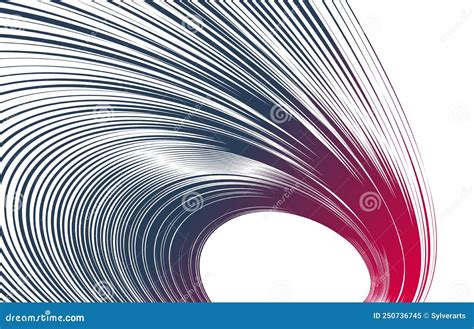 Curvature Of Space Vector Abstract Art Background 3d Linear Flow Distorted Shape Deformed