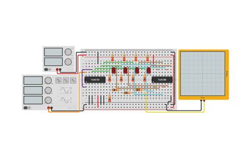 Circuit Design R2r Dac 4 Bits Ic Counter Tinkercad