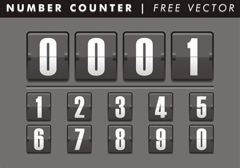 Number Counter Free Vector 95508 Vector Art At Vecteezy