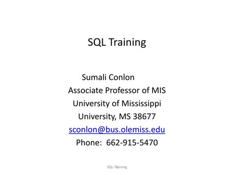 ppt sql training powerpoint presentation free download id 1567937