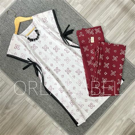 Jual Sofia Vest Preorder Bisa Couple Batik Vest Baju Batik Kerja Outer Batik Kekinian
