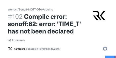 compile error sonoff 62 error time t has not been declared · issue