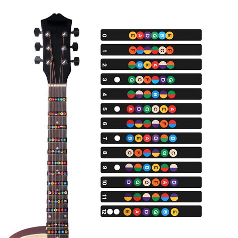 Lgege Black Guitar Stickers 6 String Acoustic Or