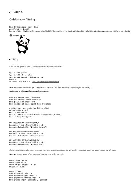 lab5 ipynb colab lab5 collaborative filtering colab 5 colab 4 mascot from ipython import