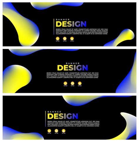 Premium Vector Abstract Web Banner Design Vector Set Templates Horizontal Header Web Banner