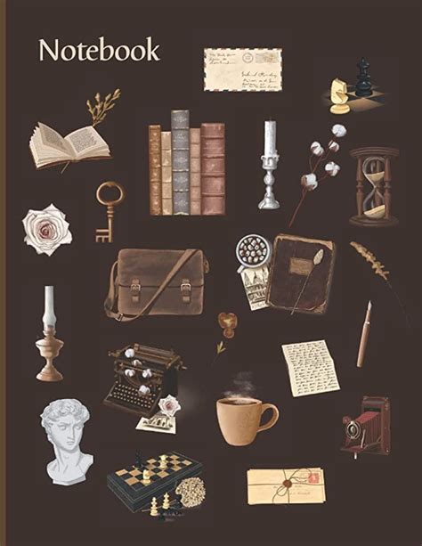Dark Academia Journal For Writing Journaling Planning Dotted Grid