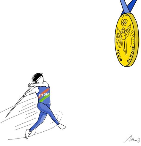 Mithun Bobade On Linkedin Neerajchopra Illustration Indiaolympics
