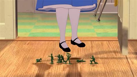 alice steps on a green soldier by maxgoudiss on deviantart