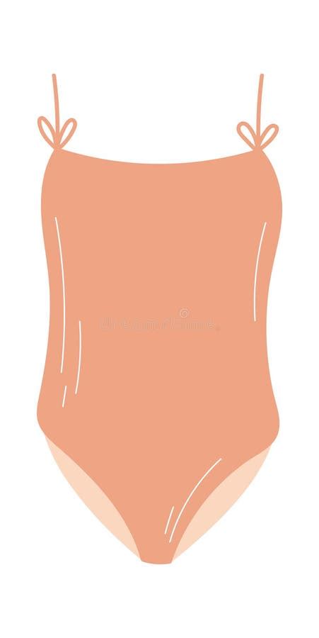 One Piece Women Swimsuit Stock Vector Illustration Of White 275524295