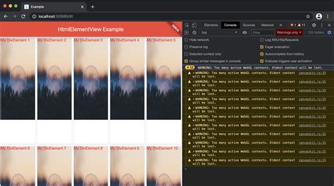 Web `flutter Restoring Webgl Context` Logs In Console While