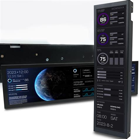 Buy WOWNOVA Computer Temp Monitor Dynamic Theme Supported Click Cable To Get Started