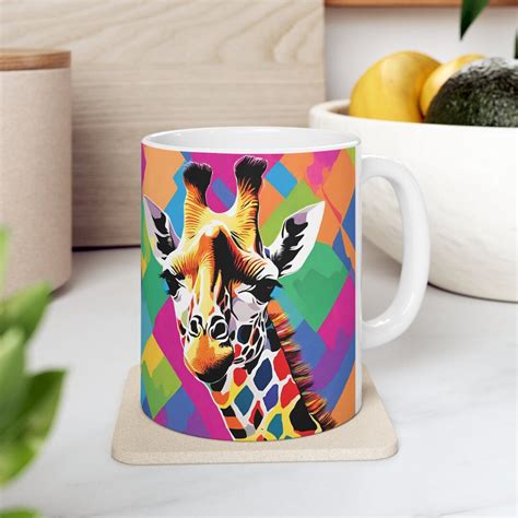 Giraffe Coffee Mug Giraffe T Colorful Giraffe Giraffe Picture