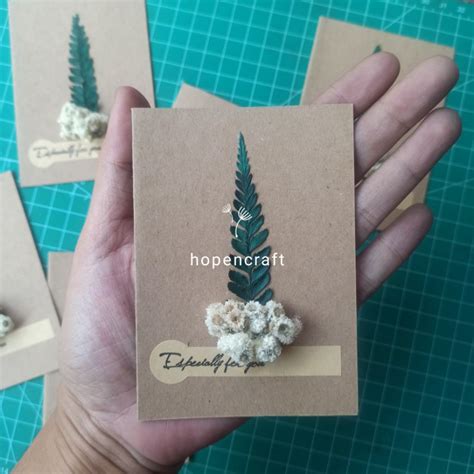 Jual Greeting Card Bunga Kering Kartu Ucapan Bunga Kering Hampers Shopee Indonesia