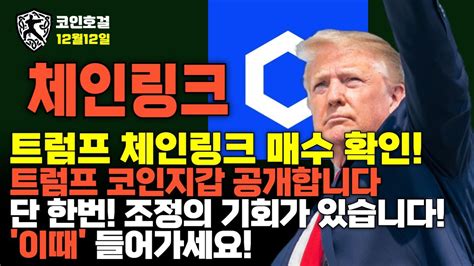 체인링크 코인전망 트럼프 체인링크 매수 확인 트럼프 코인지갑 공개합니다 단 한번 조정의 기회가 있으니 이때 들어가세요