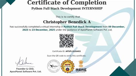 “my Journey Into Python Full Stack Development A Virtual Internship