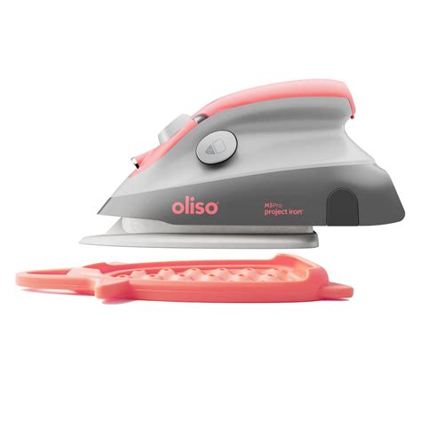 Oliso Mini Iron With Trivet Coral Birdie And Dot Fabrics