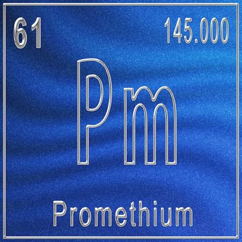 Premium Photo Promethium Chemical Element Sign With Atomic Number