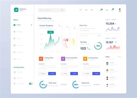 premium vector infographic dashboard ui design with graphs charts and