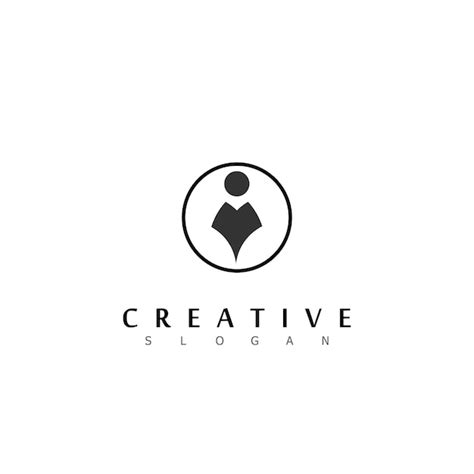 사람 로고 디자인 Simbol 아이콘 프리미엄 벡터