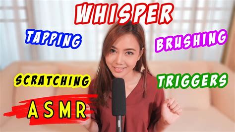 ASMR - Whispers | Triggers Sounds | Brushing | Tapping | Scratching | Sloppy Lotion【音フェチ】 - YouTube