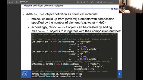 G4fs24 Day1 Session2 Compiling A First Geant4 Source File And Geant4 Materials · Cds Videos G4fs24 Day1 Session2 Compiling A First Geant4 Source File And Geant4 Materials · Cds Videos