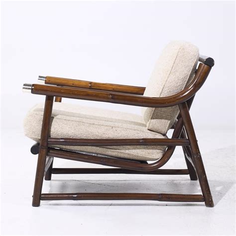 John Wisner John Wisner For Ficks Reed Mid Century Bamboo Lounge Chair