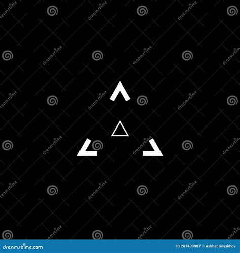 Cyberpunk Style Triangle Target Modern Gui Triangle Aim Hud Reticle Stock Vector