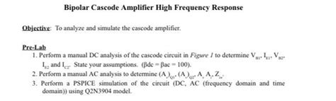 Bipolar Cascode Amplifier High Frequency Response