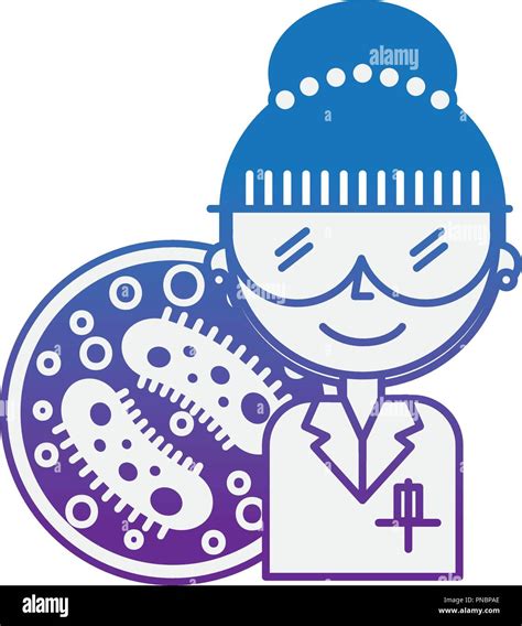 Scientific Woman Professional Biology Bacteria Stock Vector Image And Art