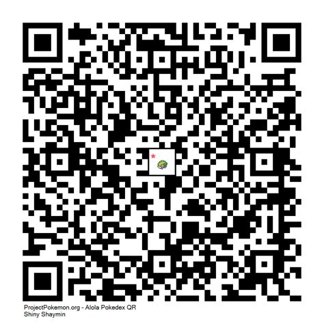 492 Shiny [shaymin] Land Forme Png Generation 7 Qr Codes Project Pokemon Forums