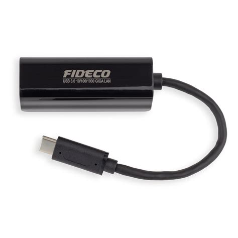 Placa De Retea Usb C La Rj45 Gigabit Ethernet Fideco Usb Type C Pentru Lan Negru Emag Ro